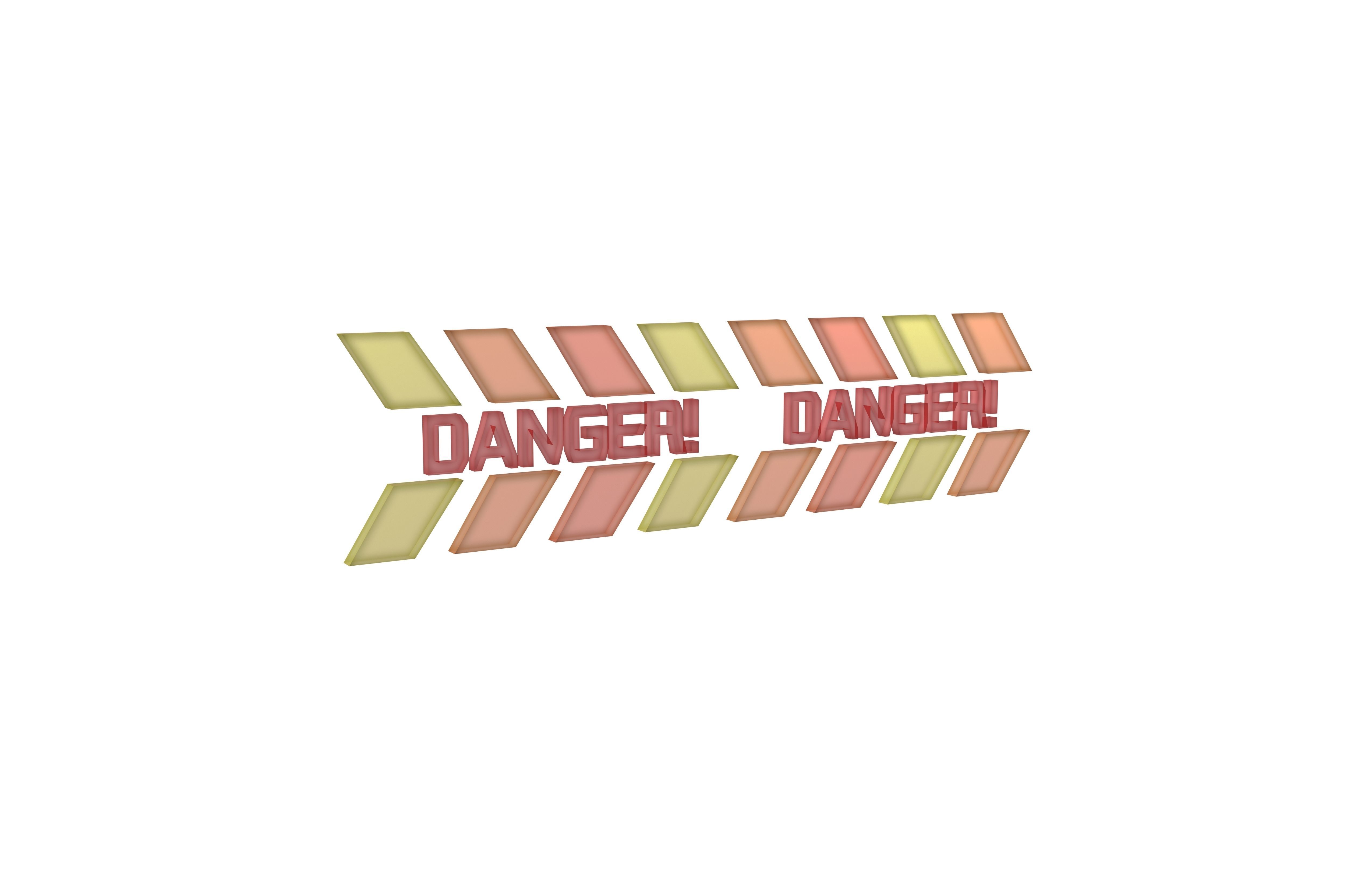 3D model Cyberpunk Future Danger Sign v1 019 VR / AR / low-poly | CGTrader