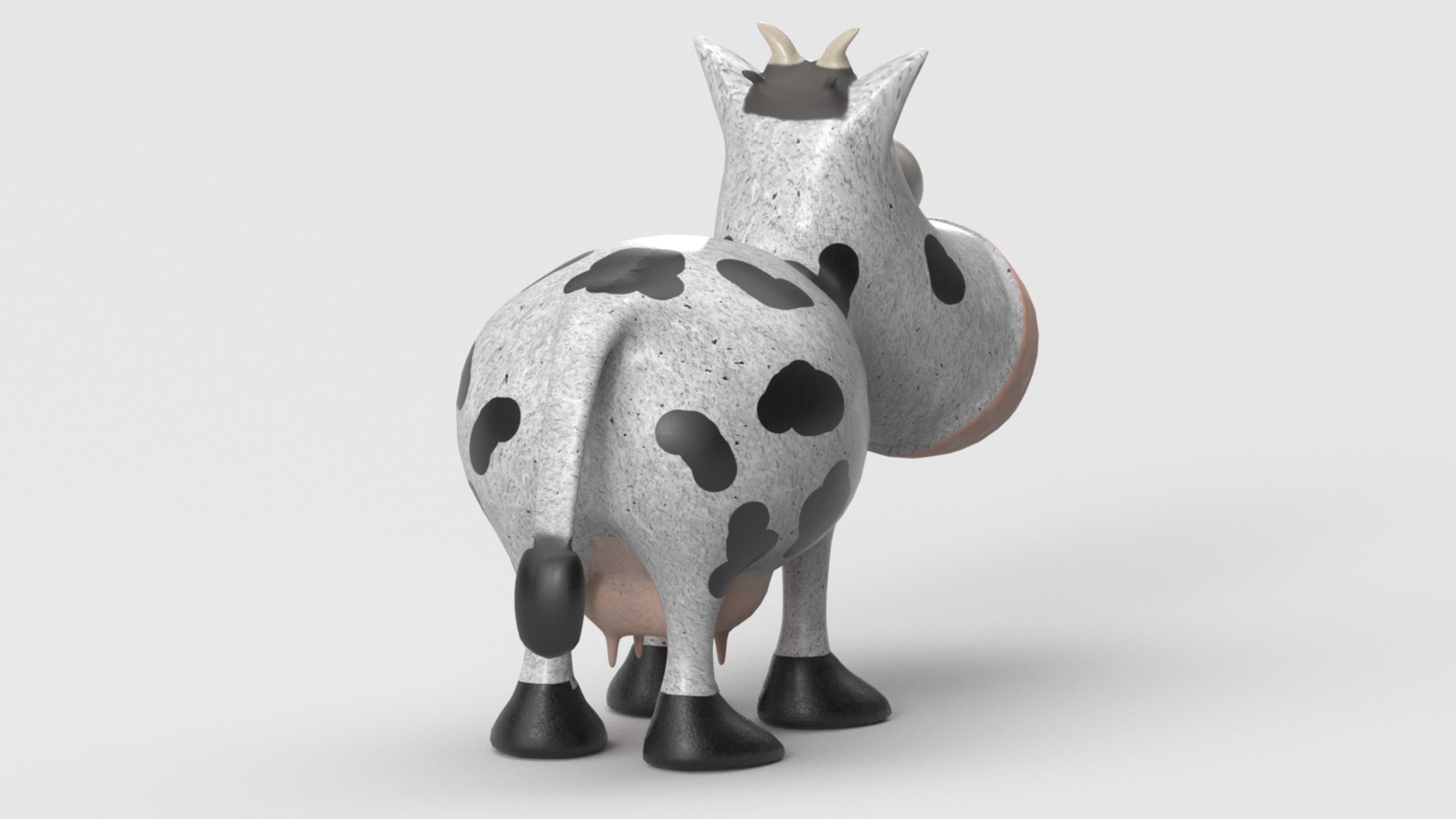 3D model Animal Cartoon Cow - Low Poly Comic Unwapped 4K VR / AR / low ...