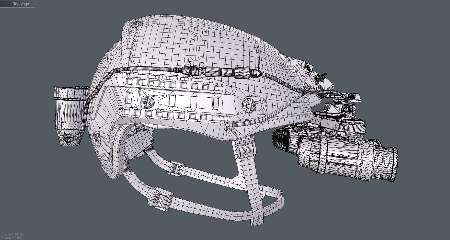 3D model Airframe and GPNVG-18 night vision device VR / AR / low-poly ...