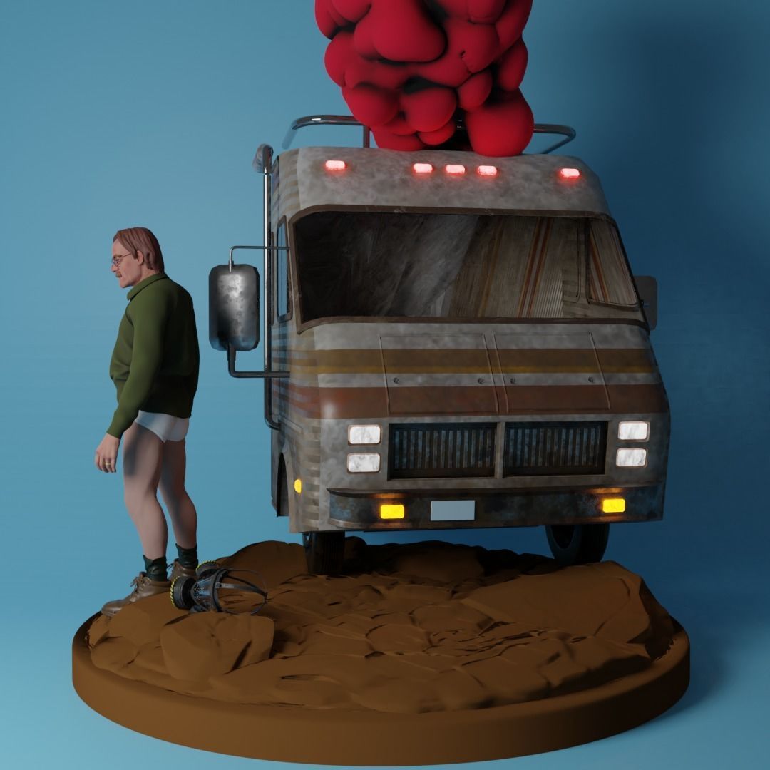 Walter White Breaking Bad Diorama 3D model 3D printable | CGTrader