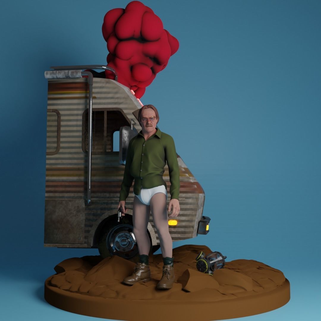 Walter White Breaking Bad Diorama 3D model 3D printable | CGTrader