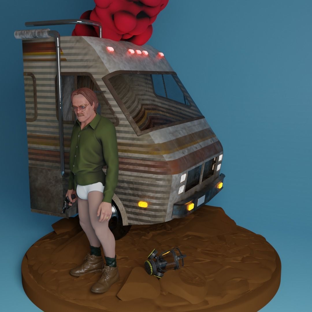 Walter White Breaking Bad Diorama 3D model 3D printable | CGTrader