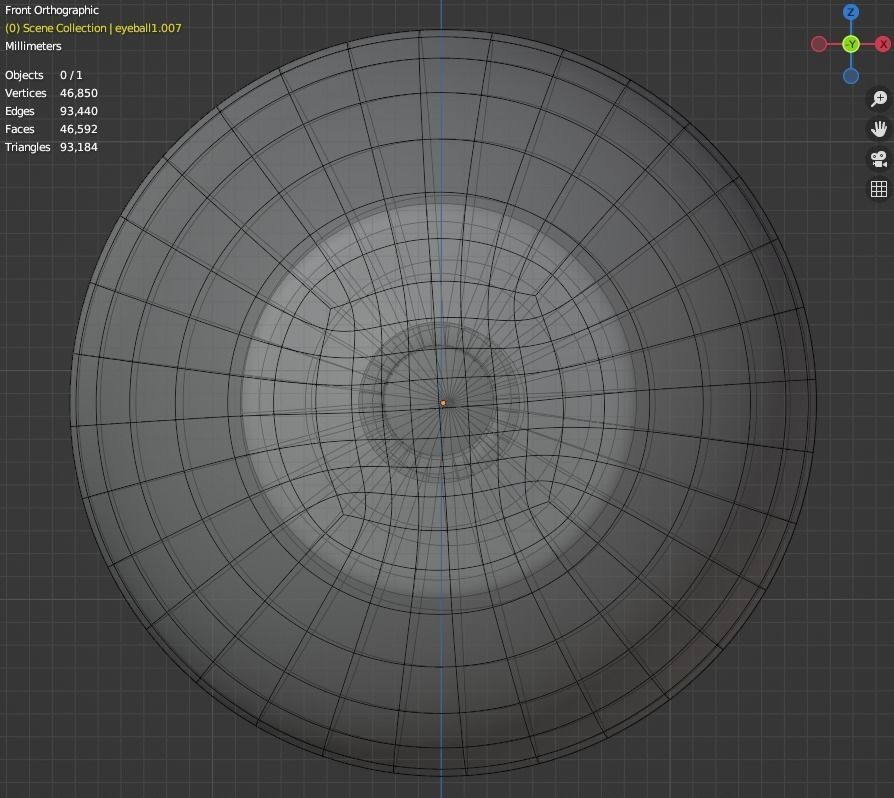 Eyeball Mesh with A Procedural Shader Tree for Blender free VR / AR / low-poly 3D model | CGTrader