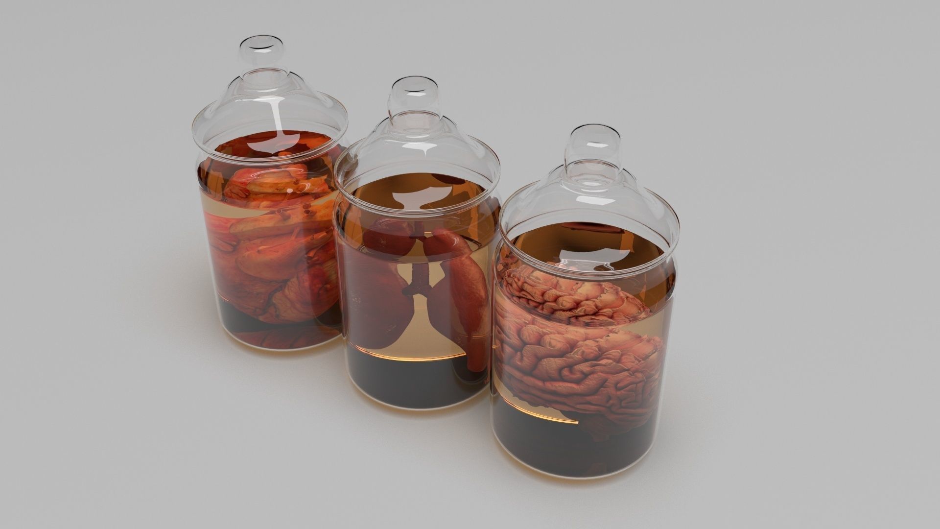 Vintage Organ Jars 3D model | CGTrader