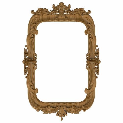 Carved picture frame STL 3D model | CGTrader
