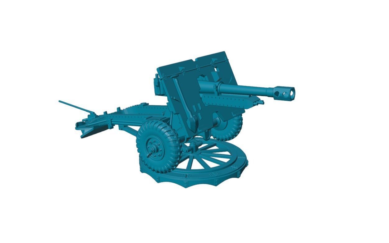 1-16 scale Ordnance QF 25-pounder field gun free 3D model | CGTrader