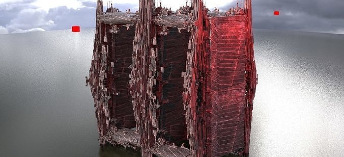 Sci-Fi Nile River Towers 7 3D model | CGTrader