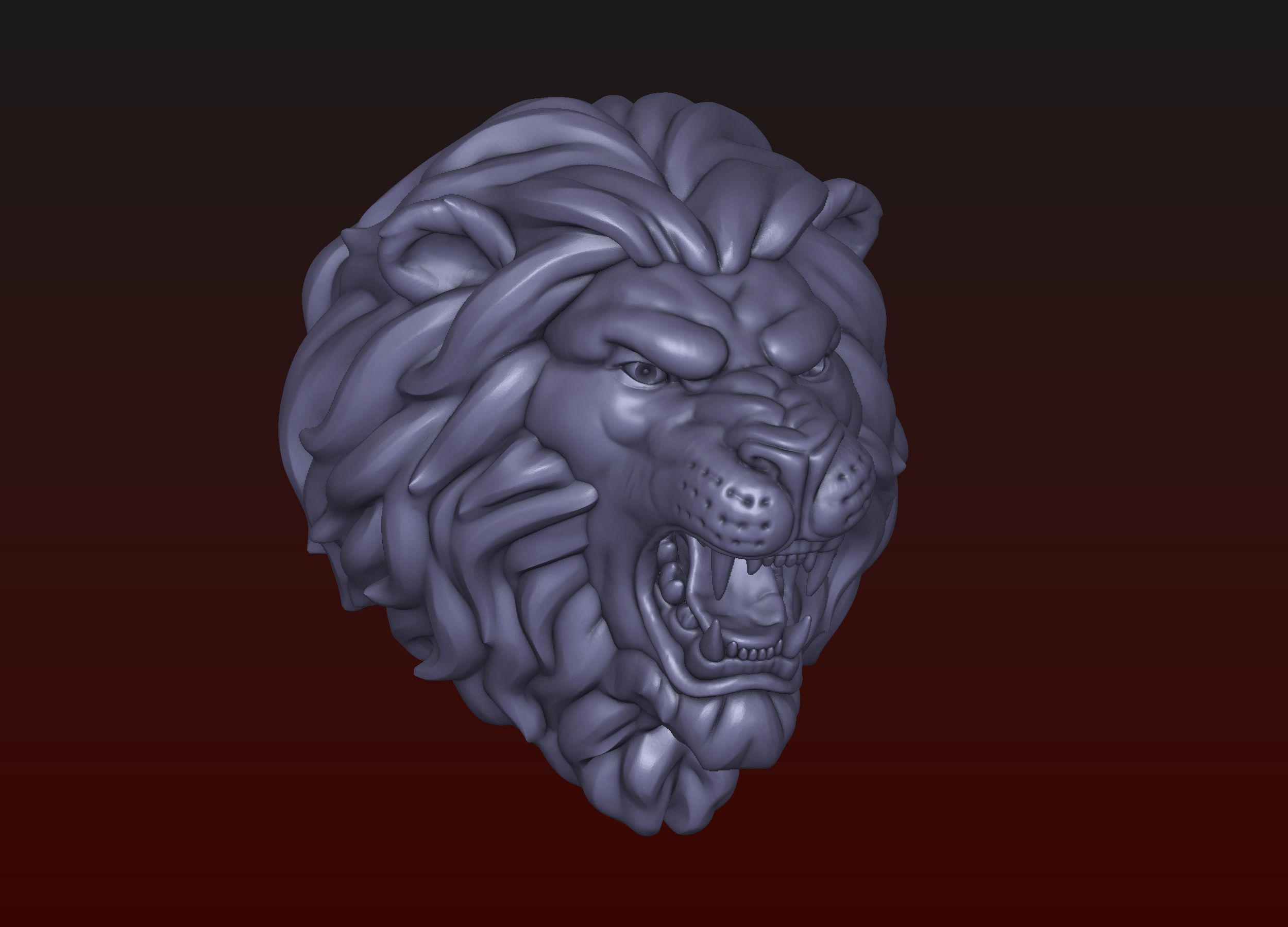 Lion Head 3D model 3D printable | CGTrader