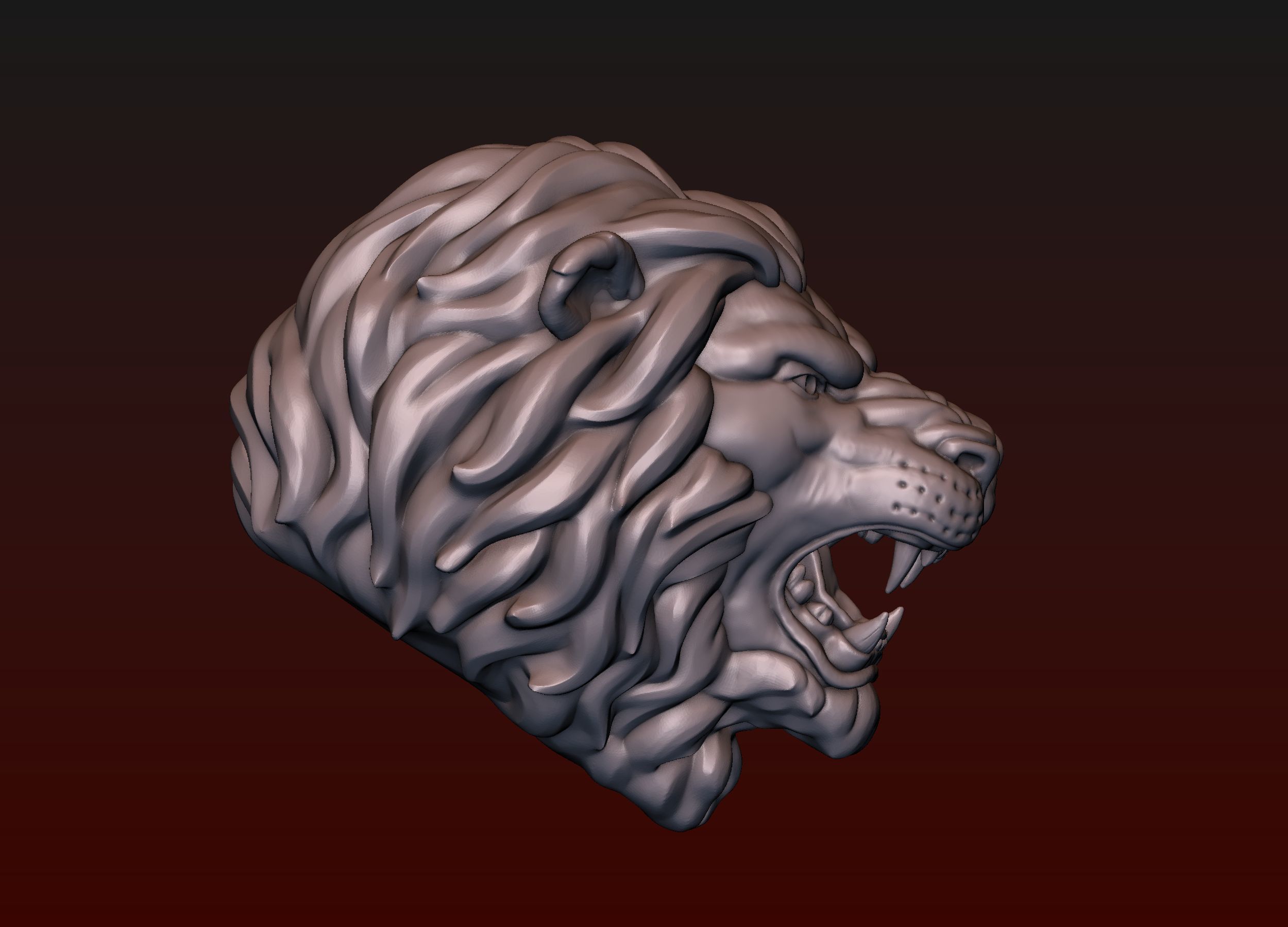 Lion Head 3D model 3D printable | CGTrader