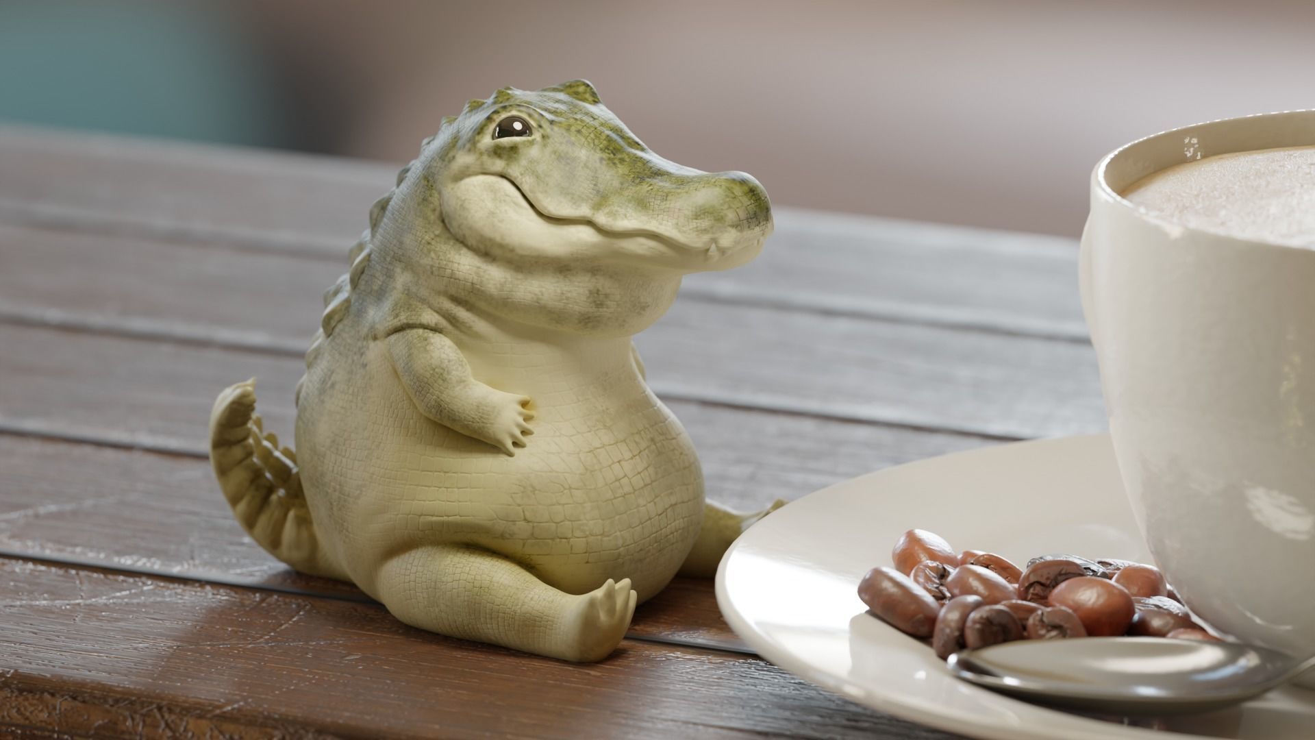Fat Crocodile 3D model 3D printable | CGTrader