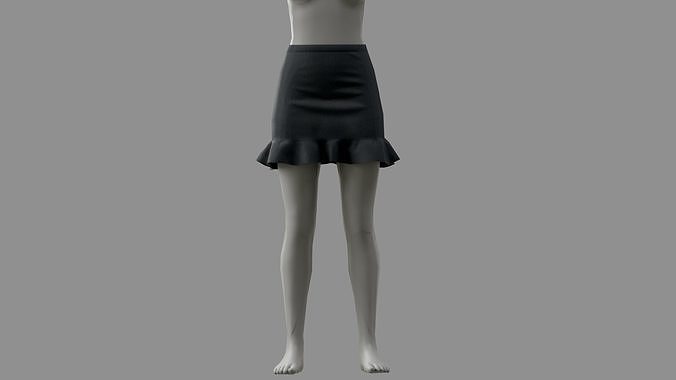 3D model Formal skirt 06 VR / AR / low-poly | CGTrader