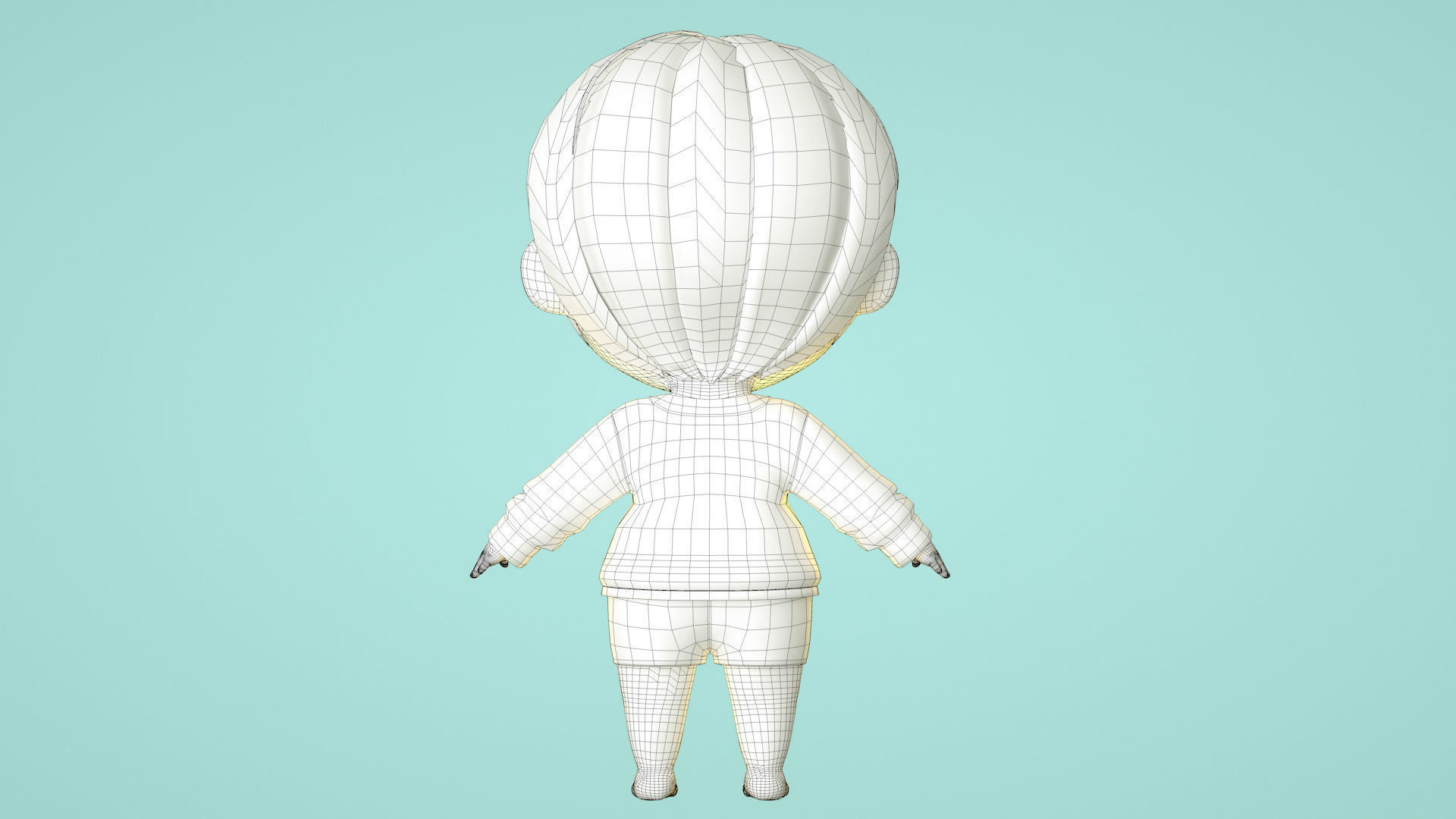 cartoon girl girl child girl little girl baby baby girl doll 3D model ...