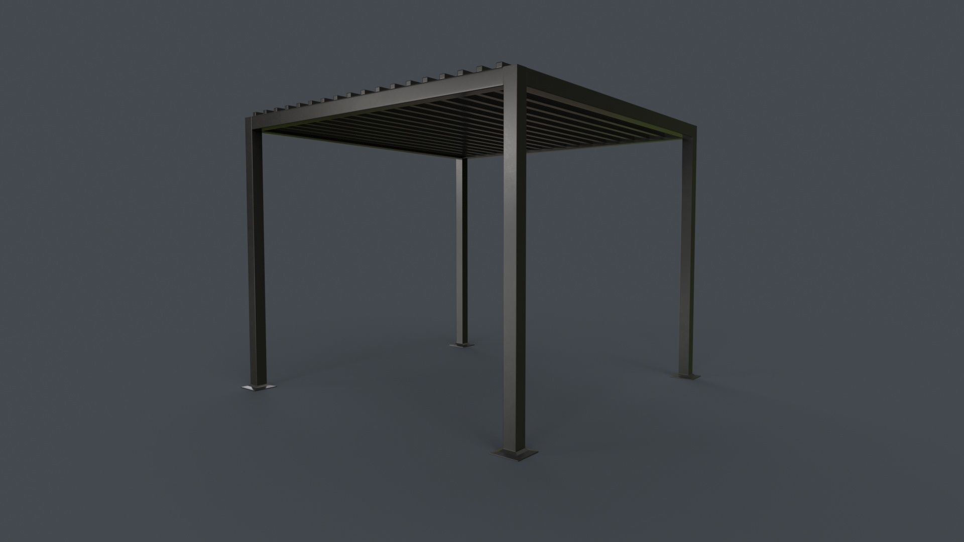 3D model PBR Wooden Pergola Gazebo B3 VR / AR / low-poly | CGTrader