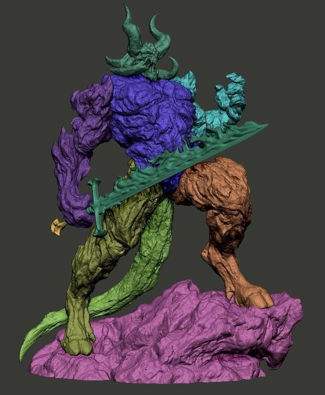 Surtur 3D Print statue of demon holding sword 3D model 3D printable ...