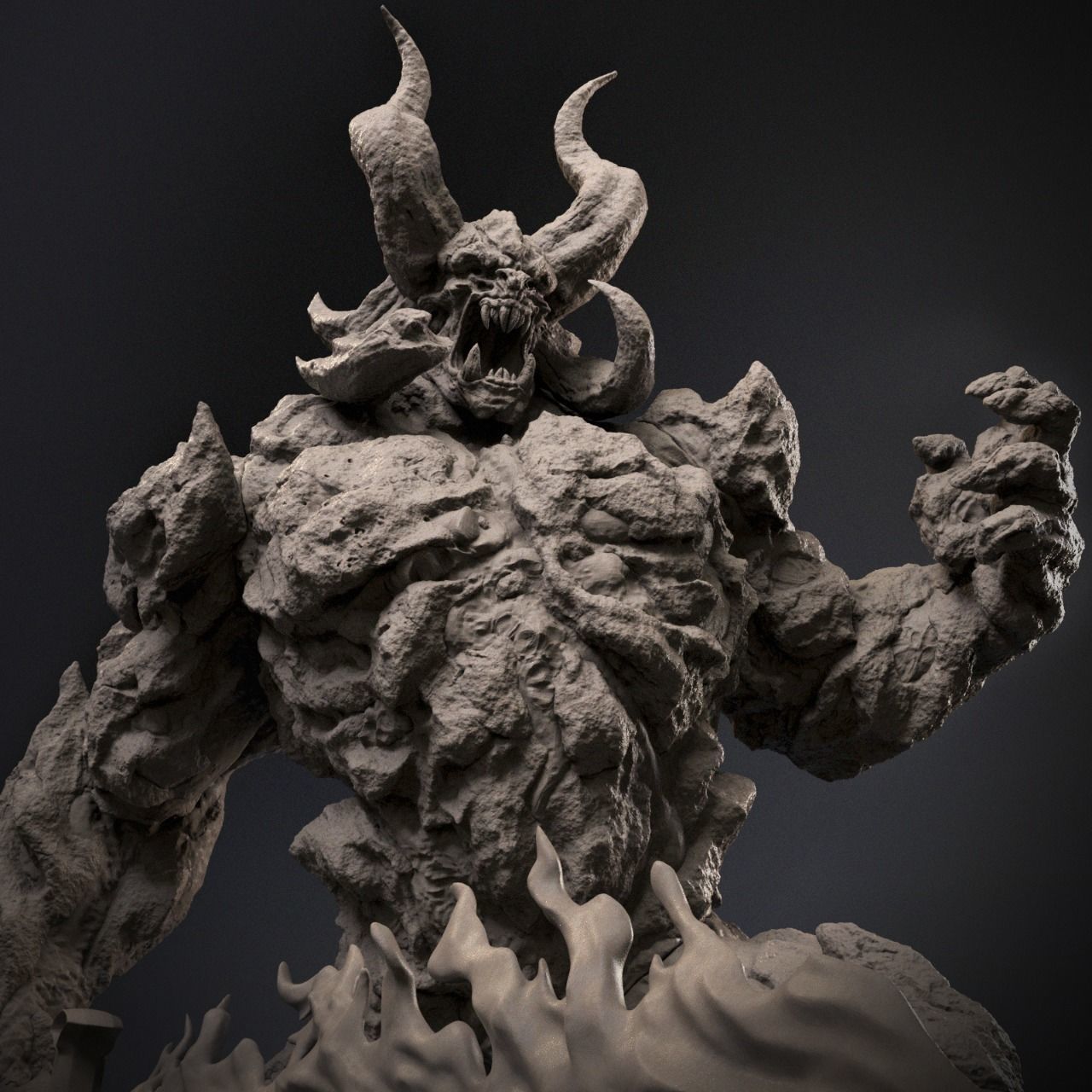 Surtur 3D Print statue of demon holding sword 3D model 3D printable ...