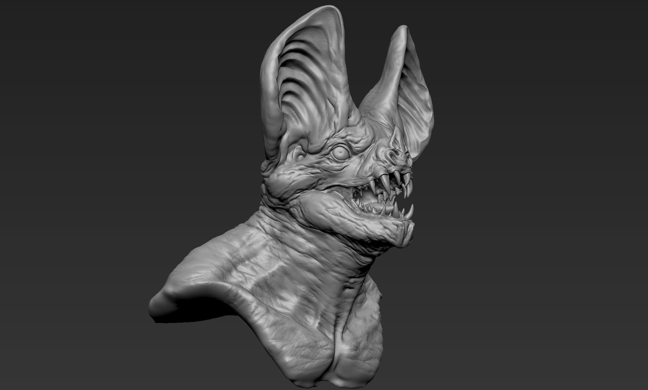 Bat Creature Bust 2 3D model | CGTrader