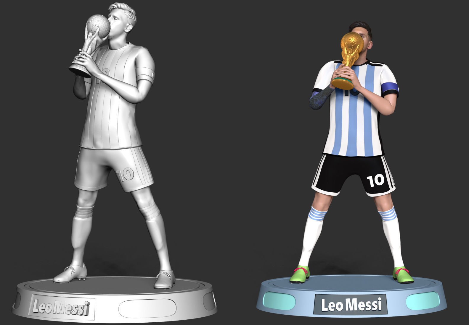 Lionel Messi 3D model 3D printable | CGTrader