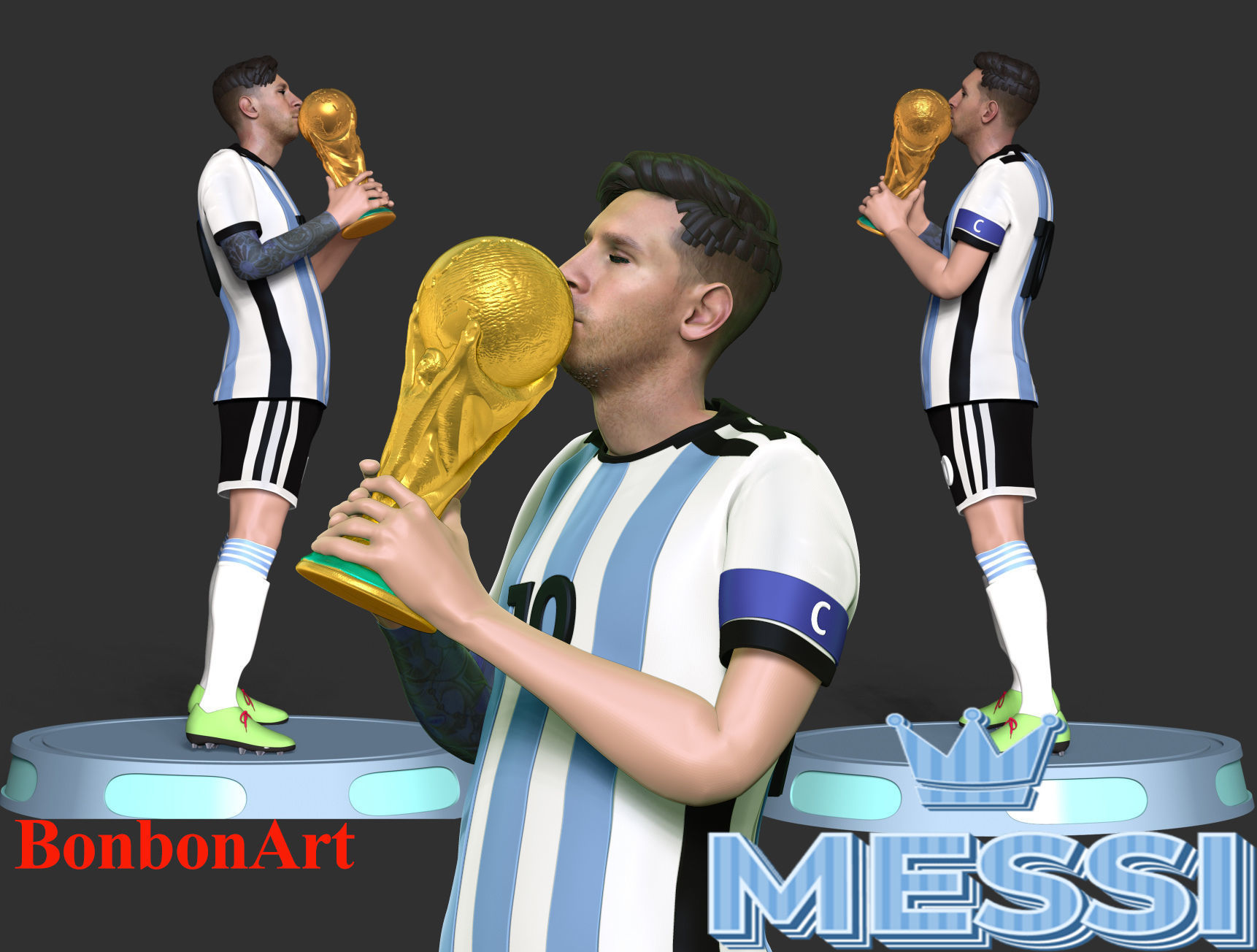 Lionel Messi 3D model 3D printable | CGTrader