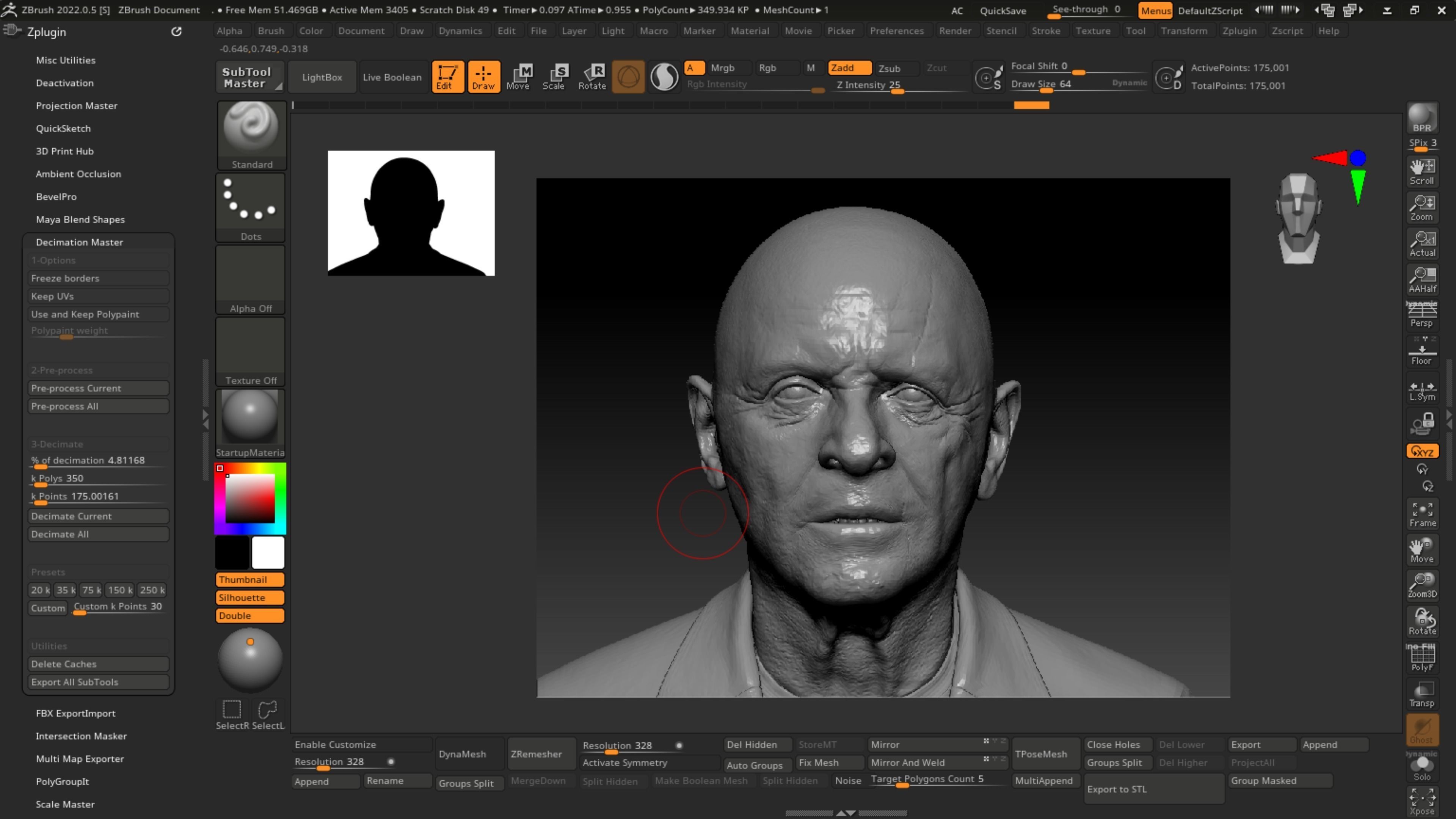 Anthony Hopkins for 3D print highly detailed 3D model 3D printable ...