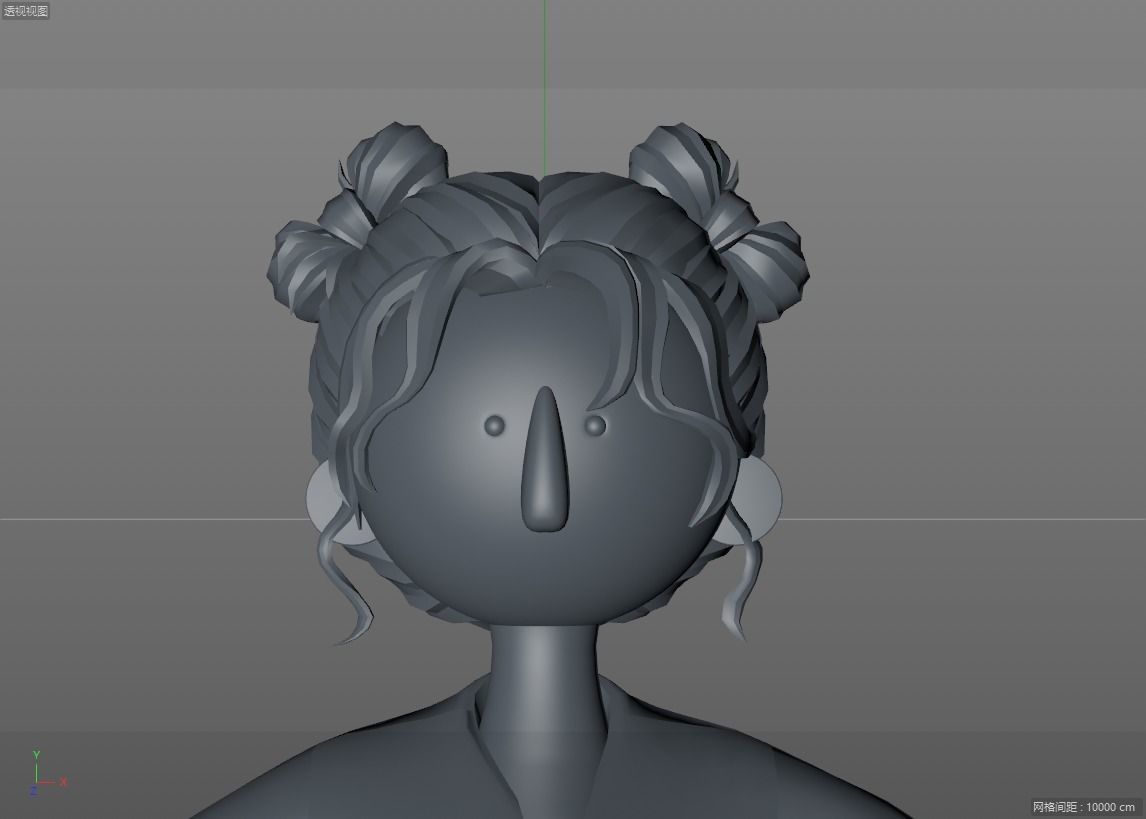 cartoon girl ip 3D model | CGTrader