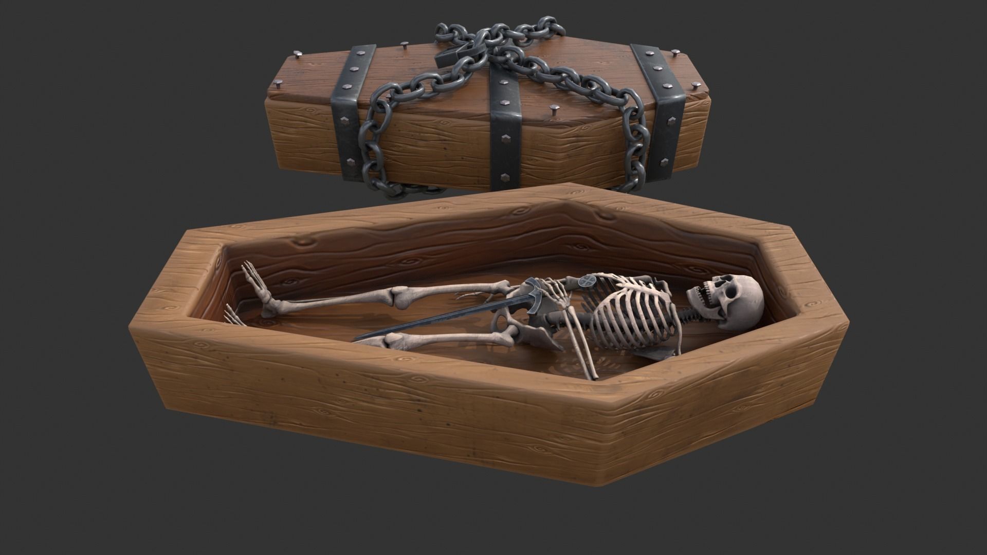 3D model Stylized Coffin VR / AR / low-poly | CGTrader