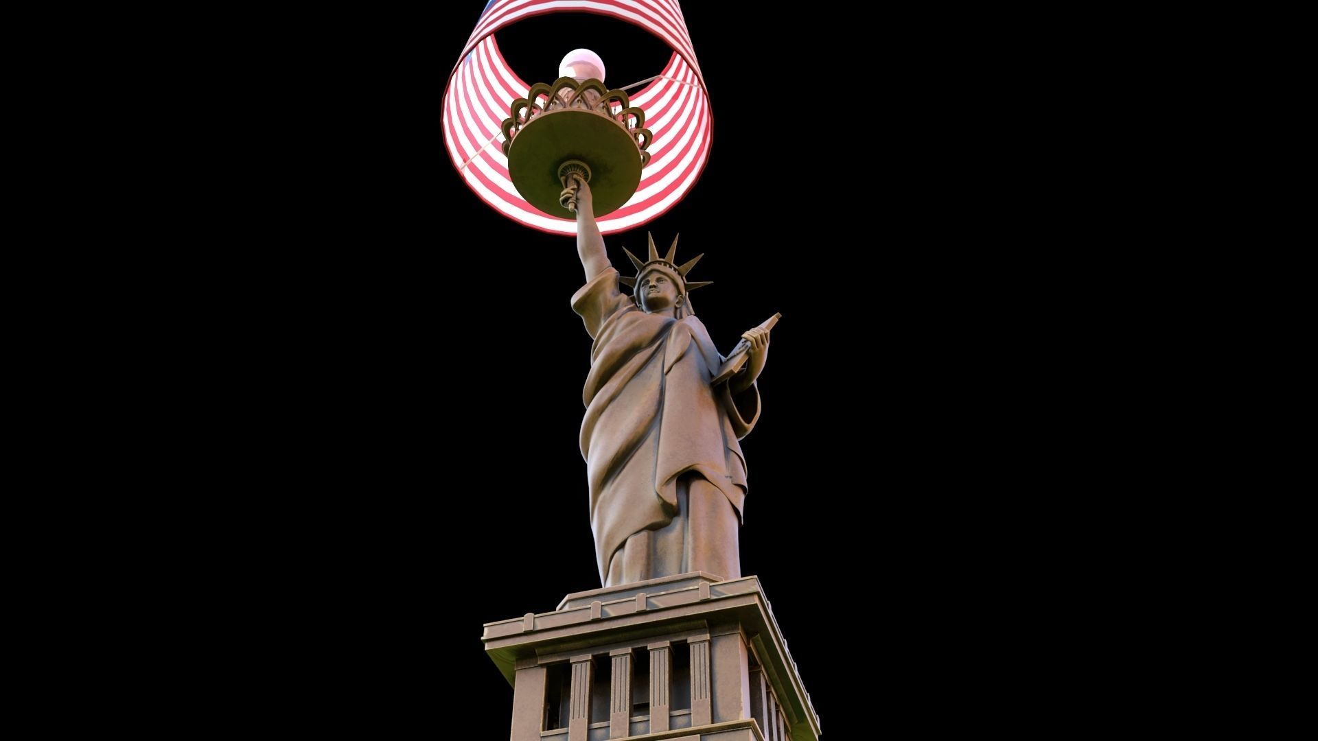 liberty statue light lamp 3D model | CGTrader