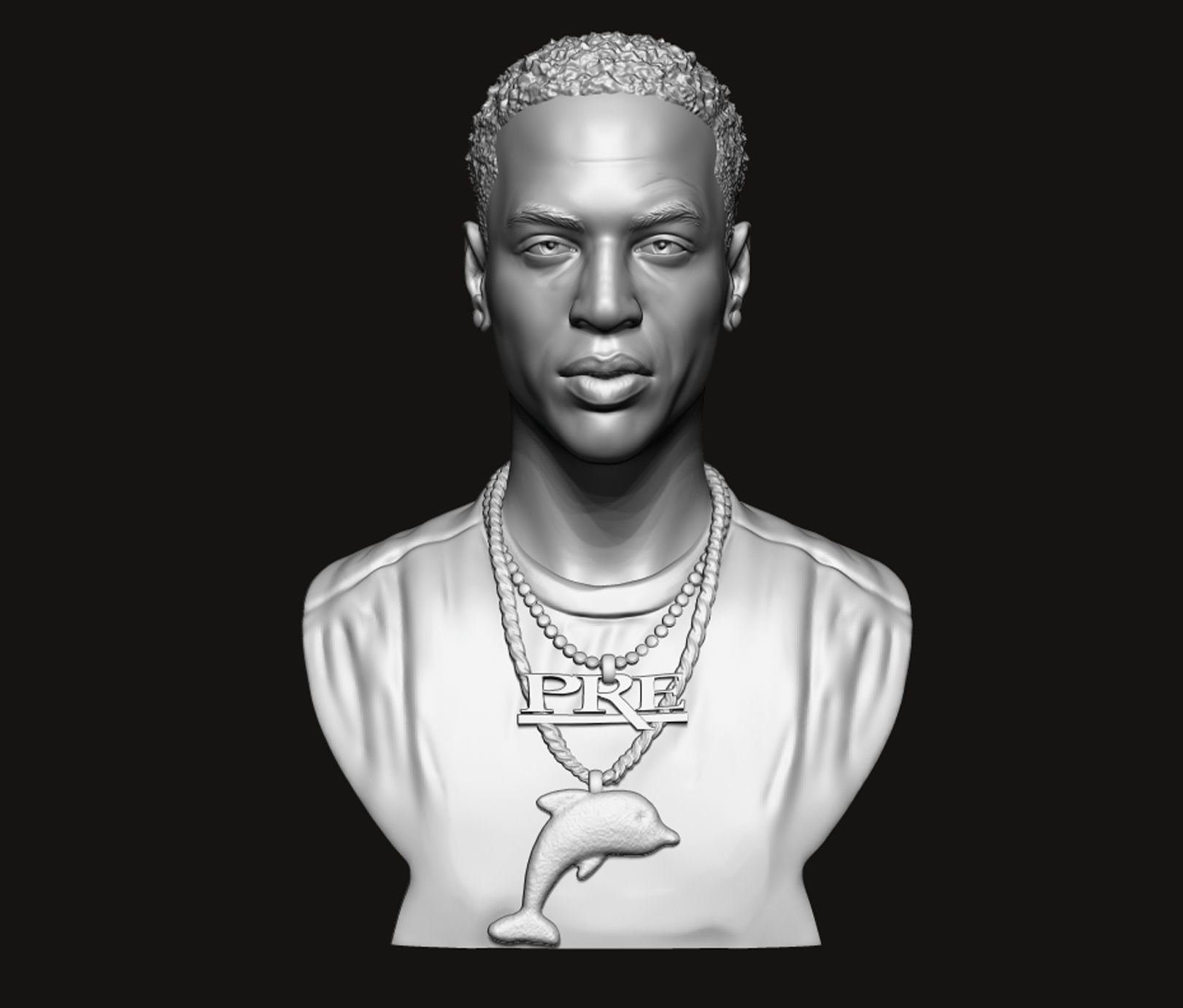 Young Dolph Bust 3D model 3D printable | CGTrader