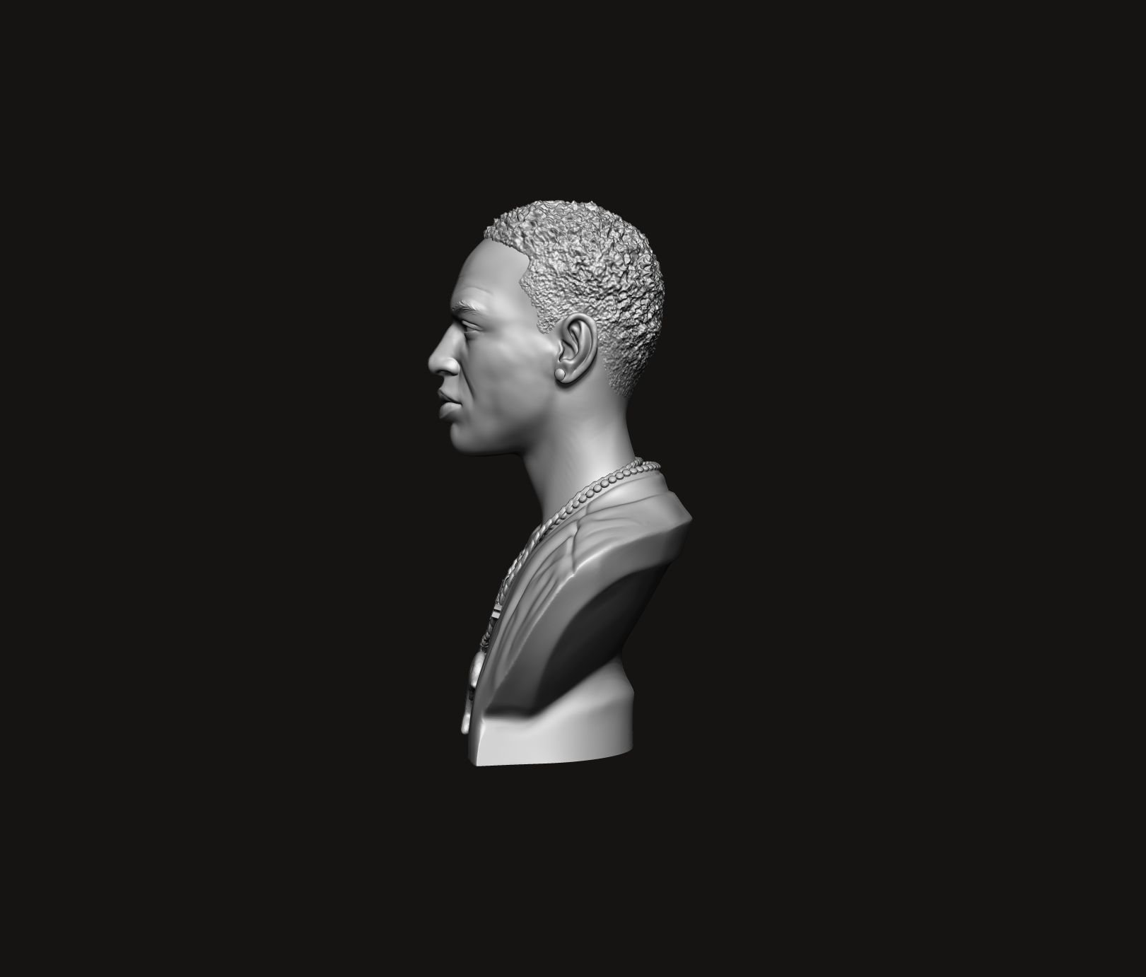 Young Dolph Bust 3D model 3D printable | CGTrader