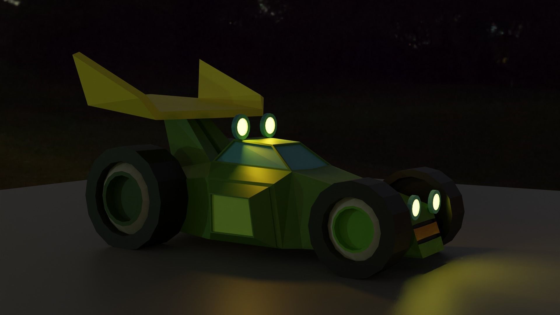 Race car Low Poly for video games 3D model | CGTrader