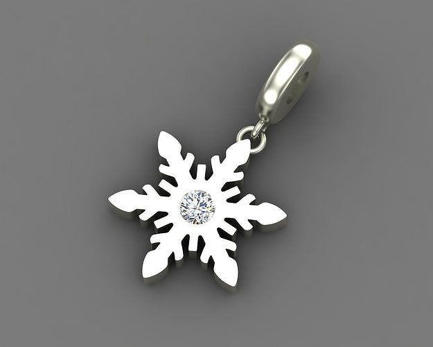 Pandora snowflake 3D model 3D printable | CGTrader