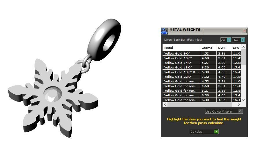 Pandora snowflake 3D model 3D printable | CGTrader