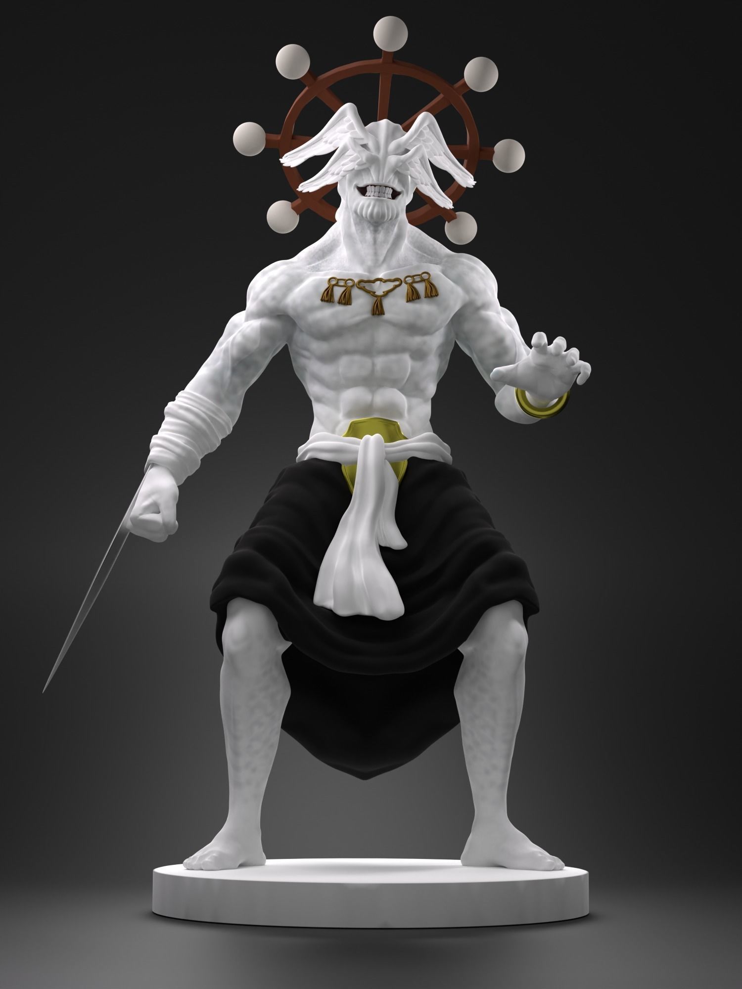 EIGHT-HANDLED SWORD DIVERGENT SILA DIVINE GENERAL MAHORAGA 3D model 3D ...