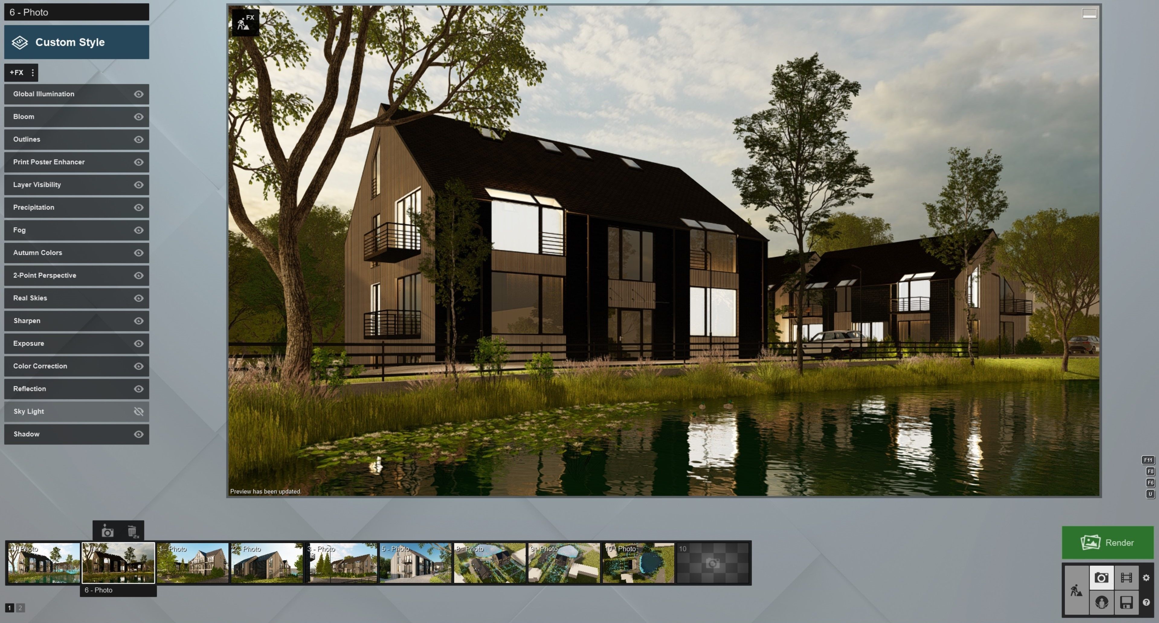 House with pond Archicad lumion 12 3D model | CGTrader