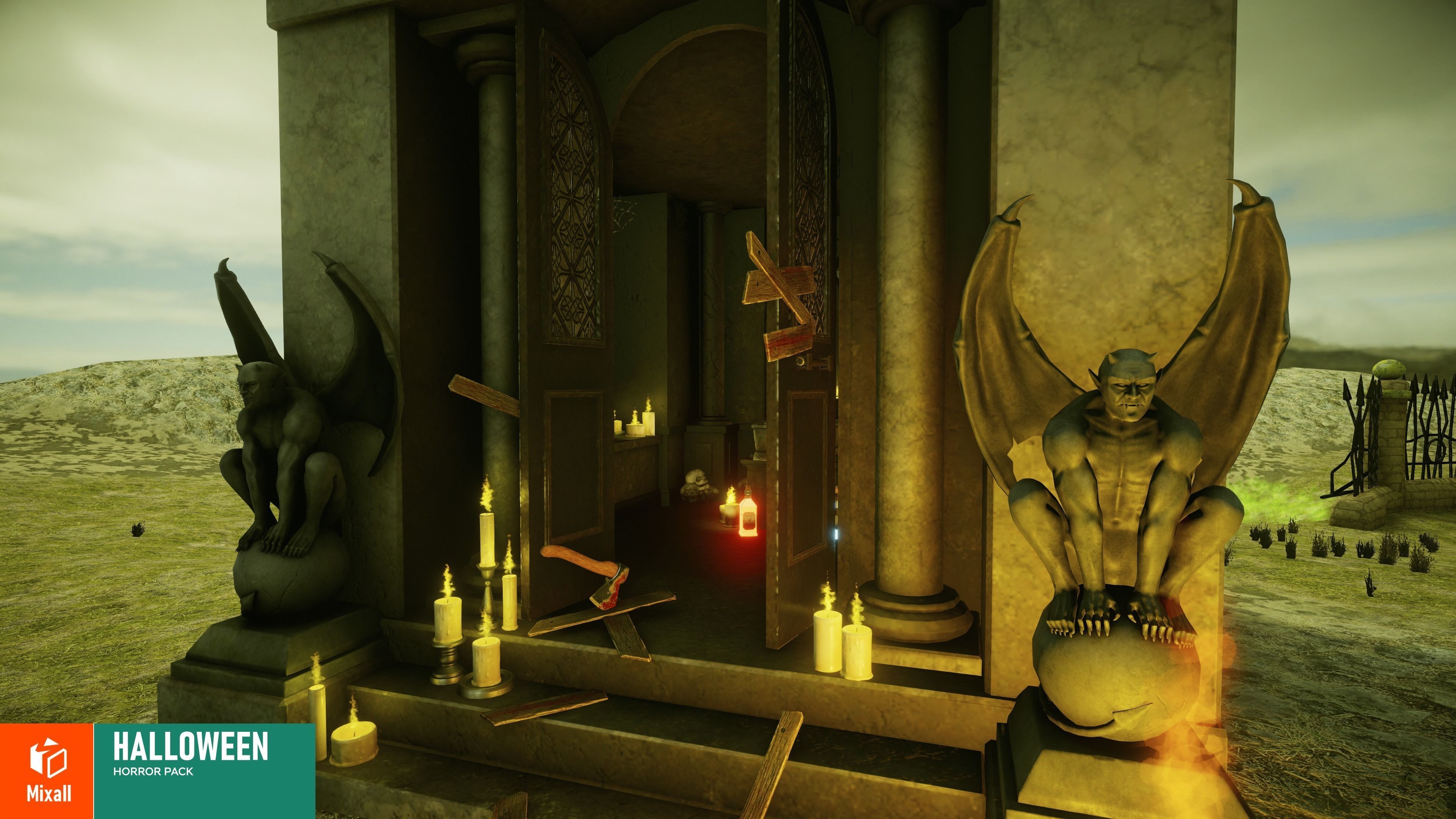 Halloween - horror pack 3D model animated | CGTrader