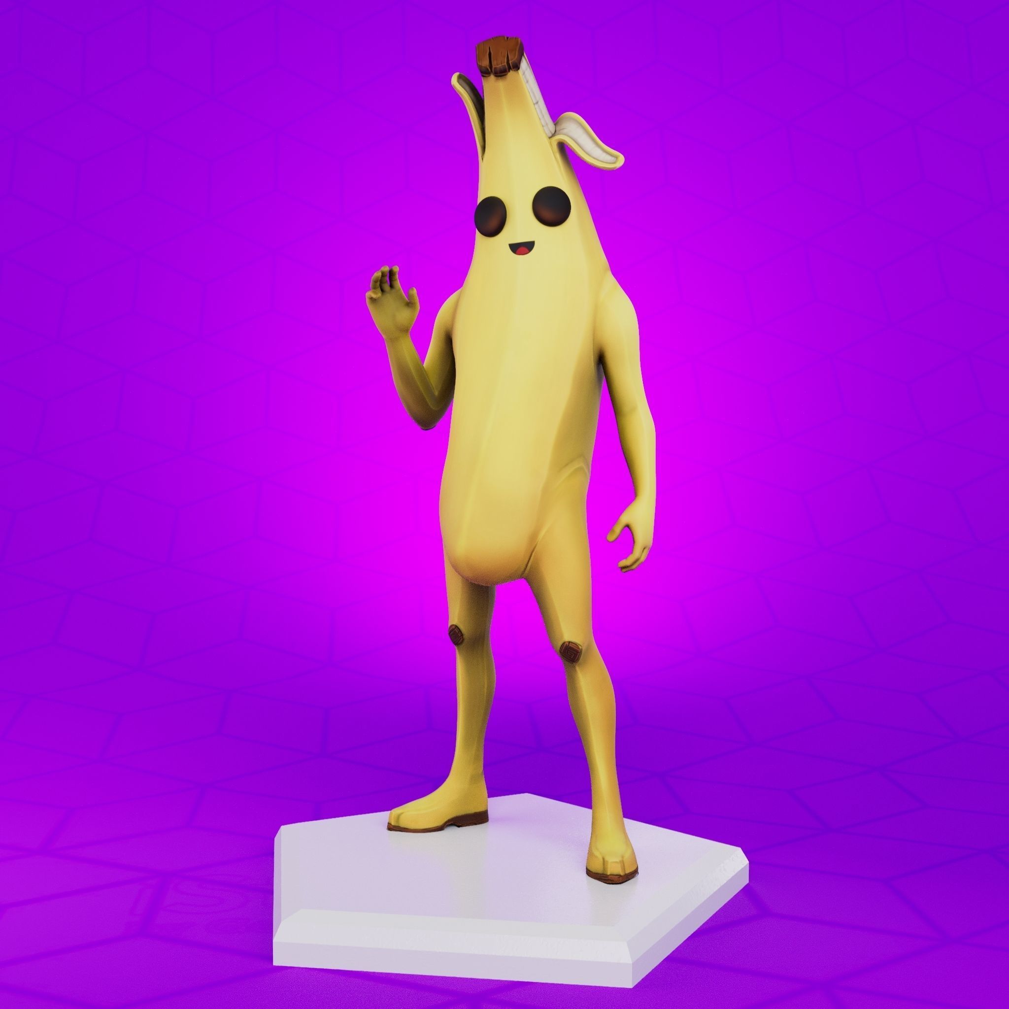 Fortnite Banana skin Peely 3D model 3D printable | CGTrader