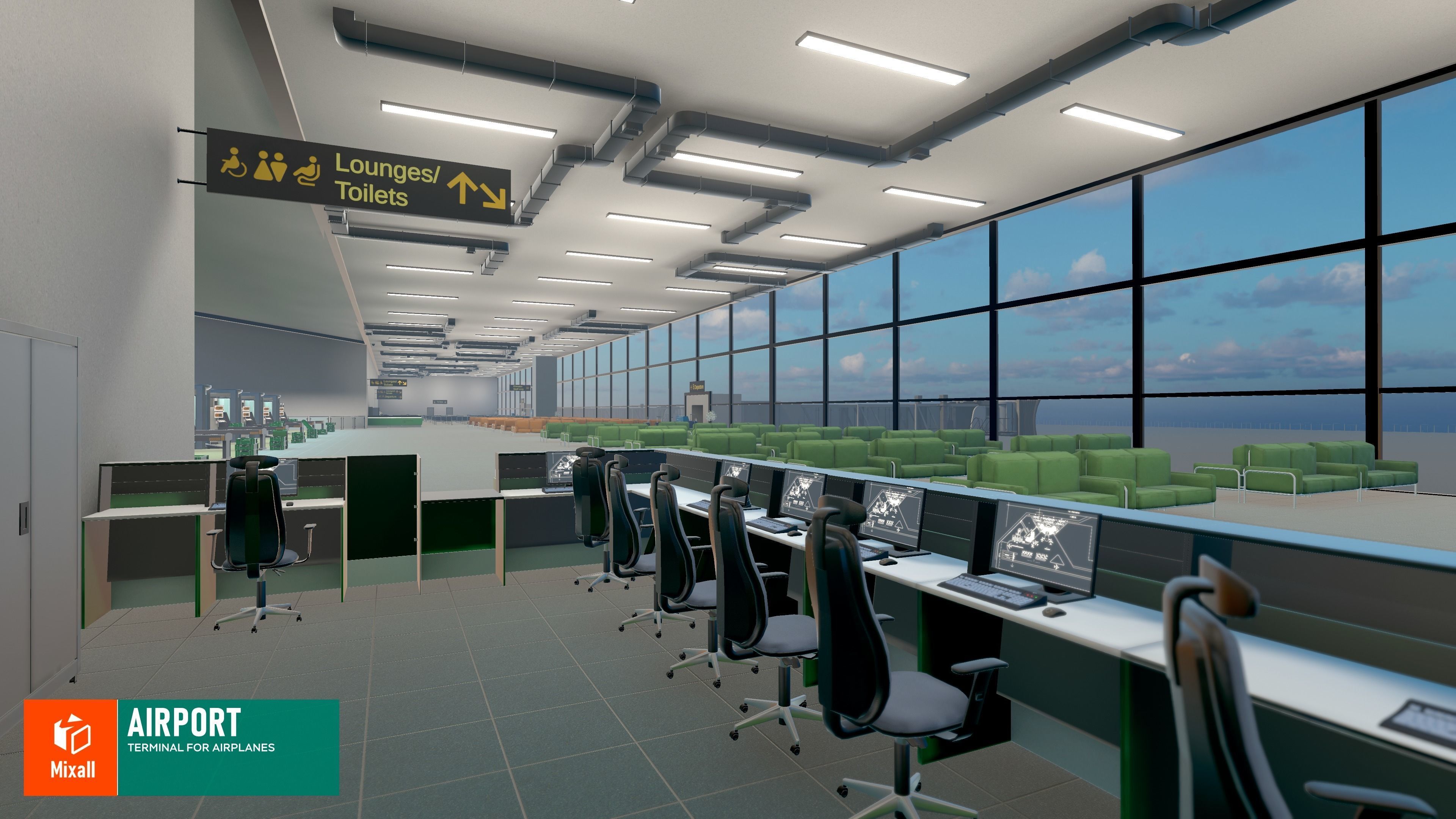 Airport - terminal for airplanes 3D model | CGTrader
