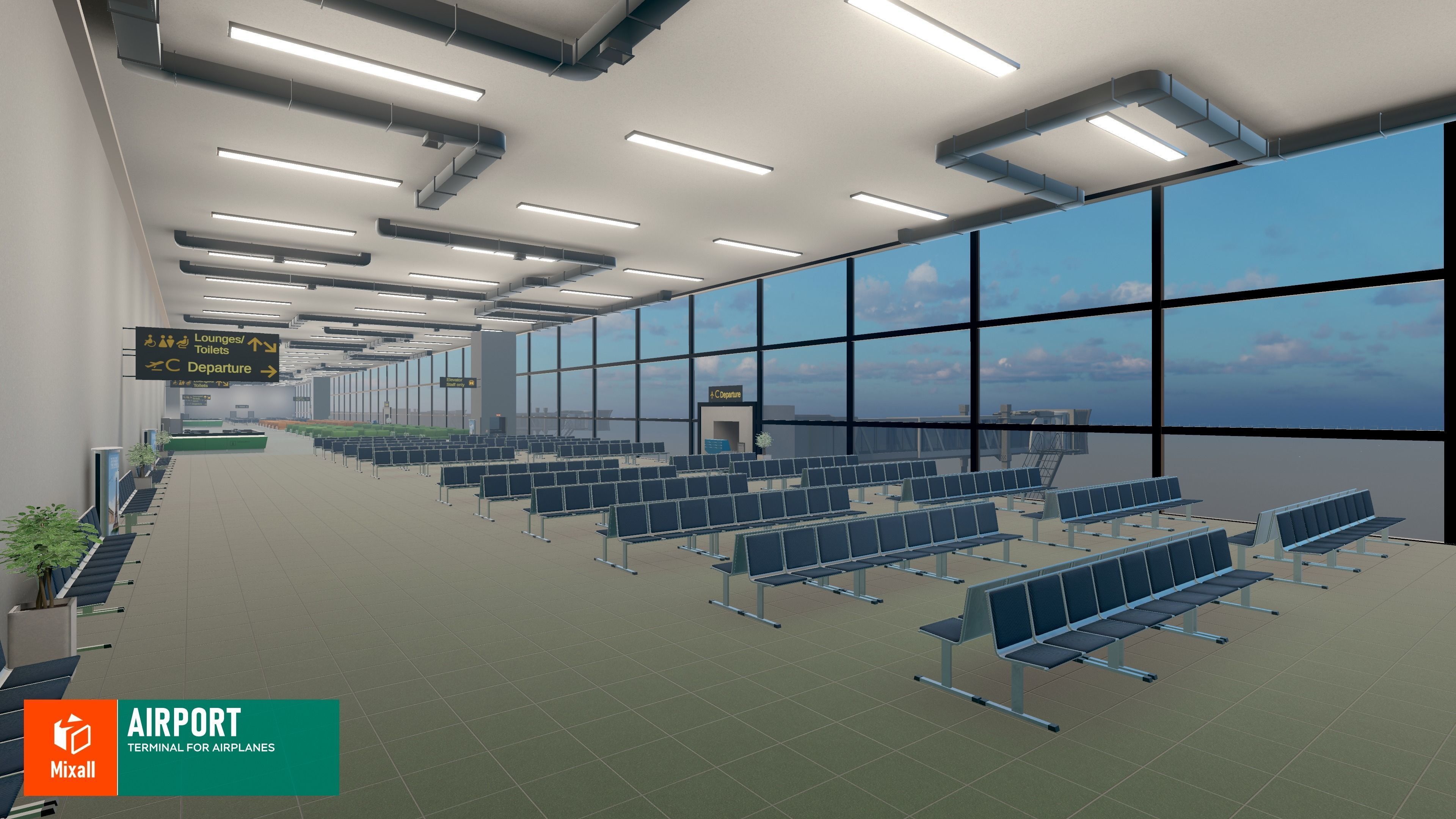 Airport - terminal for airplanes 3D model | CGTrader