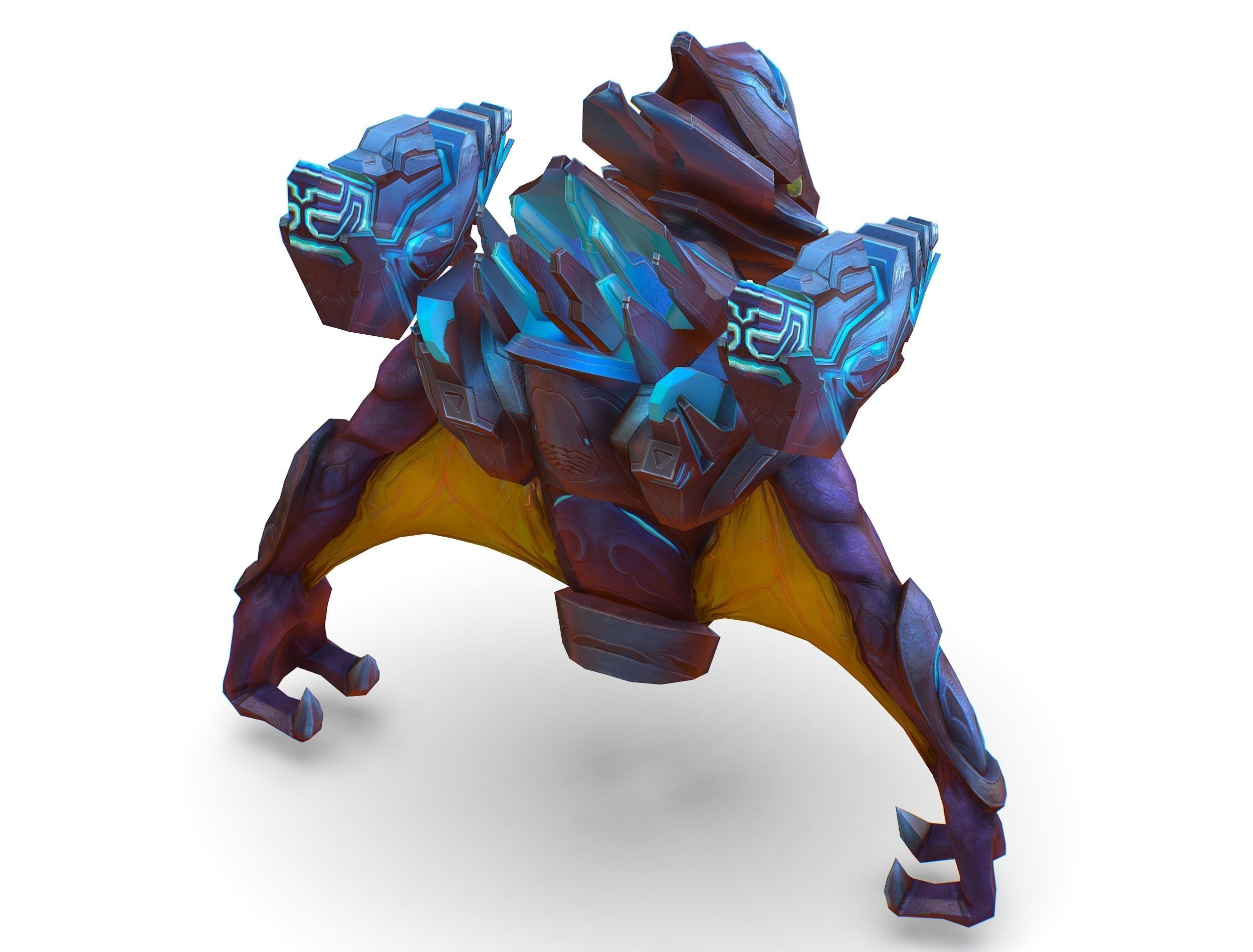 3D model Low Poly Alien Cyborg Trooper Soldier UFO VR / AR / low-poly ...