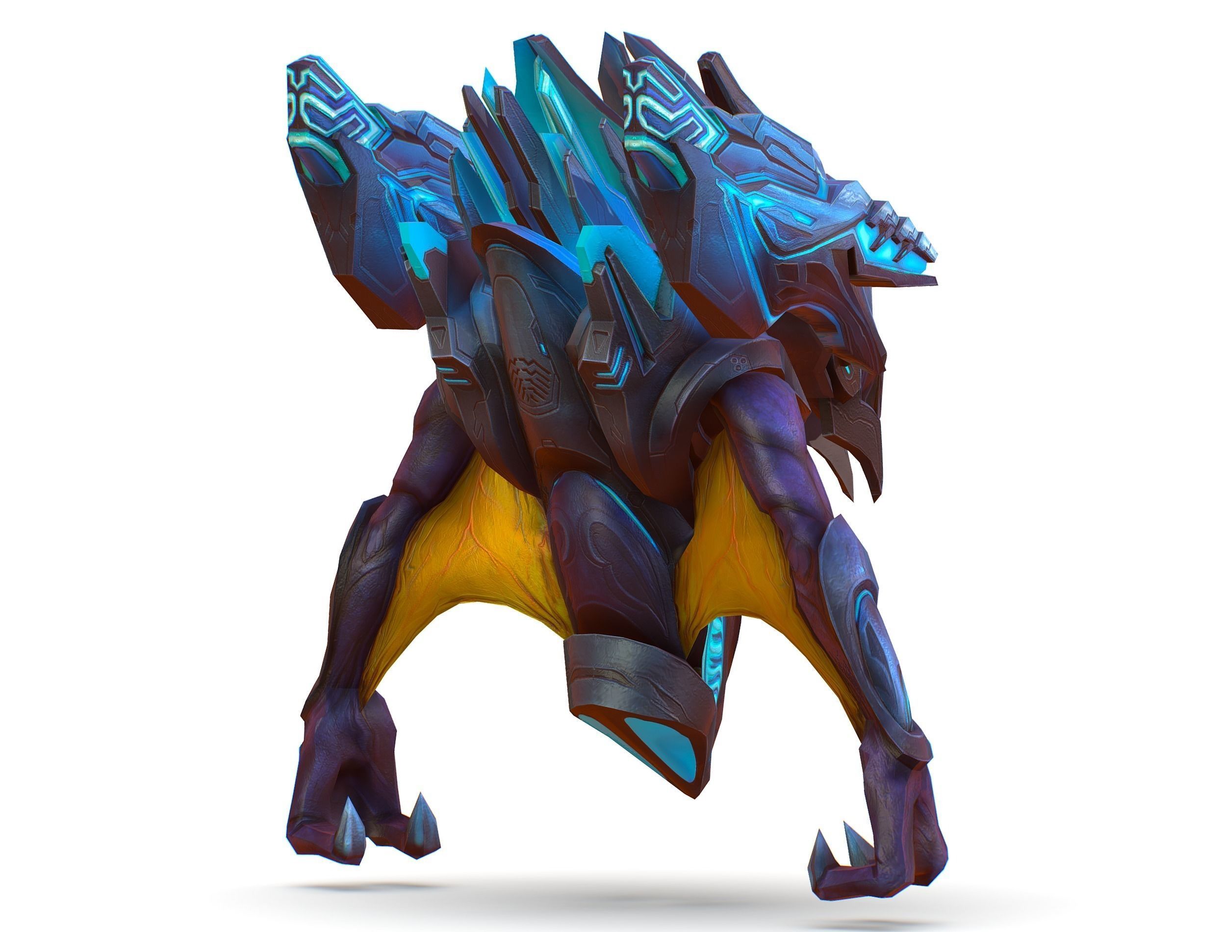 3D model Low Poly Alien Cyborg Trooper Soldier UFO VR / AR / low-poly ...