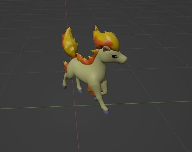 Ponyta pokemon 3D print model 3D model 3D printable | CGTrader