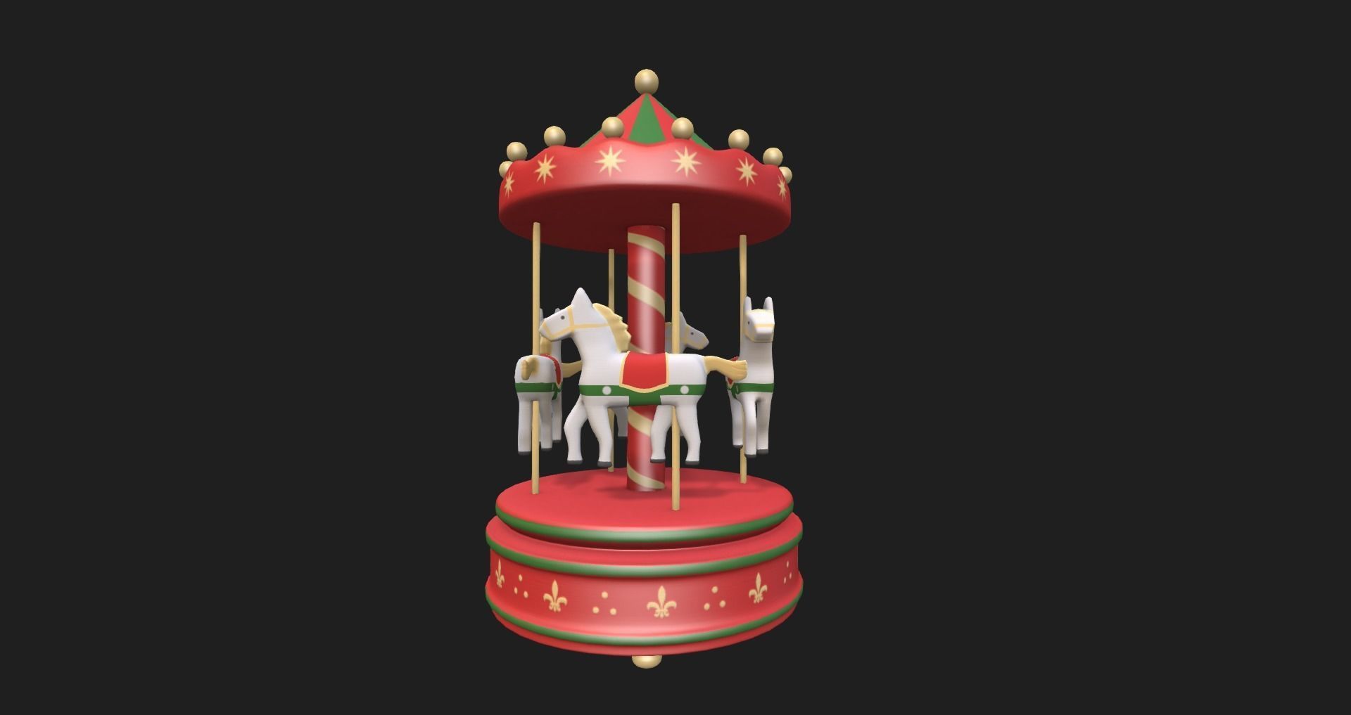Christmas Carousel 3D model | CGTrader