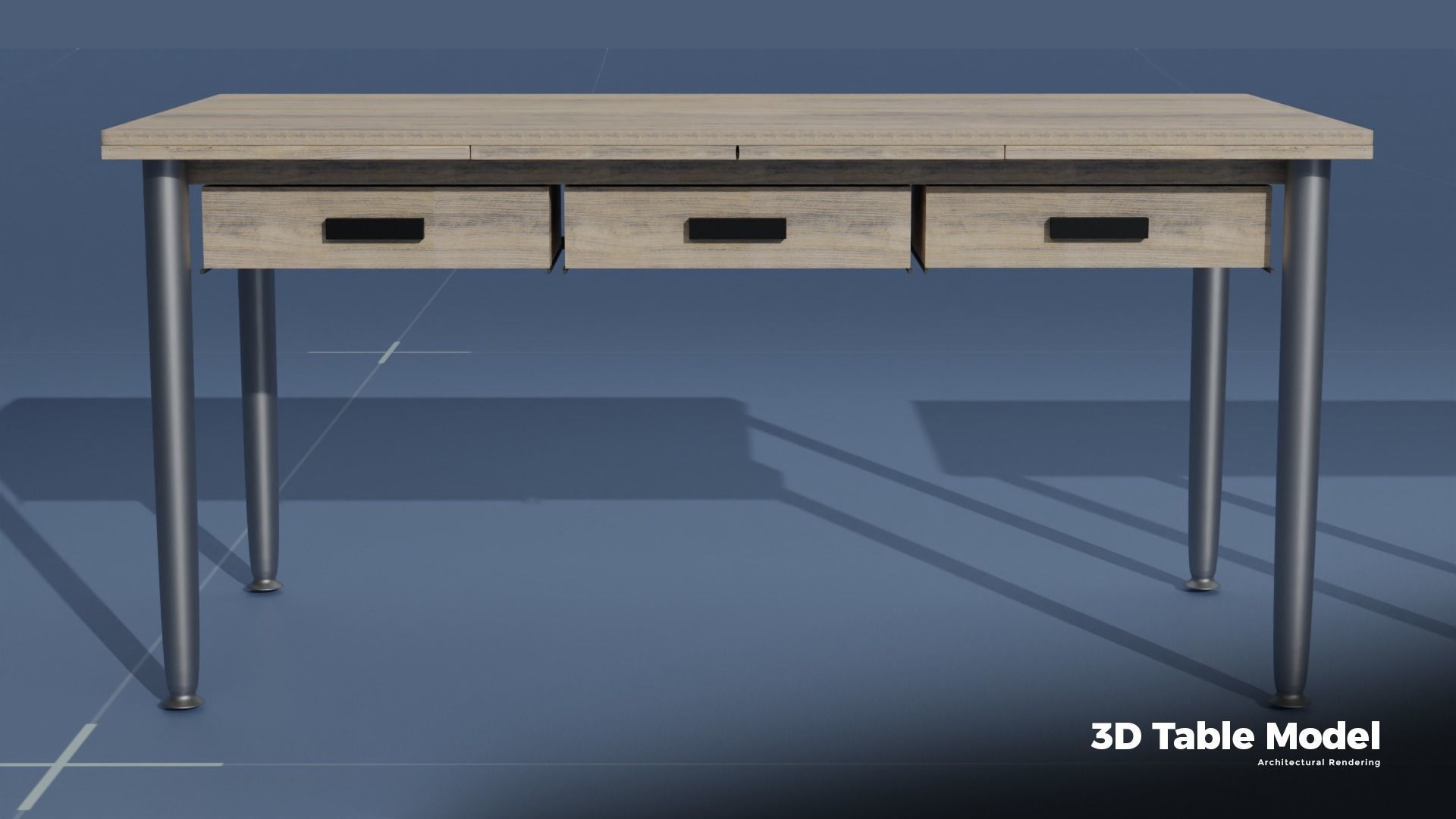 3D Table Model Drawer Rig Included 3D model rigged | CGTrader