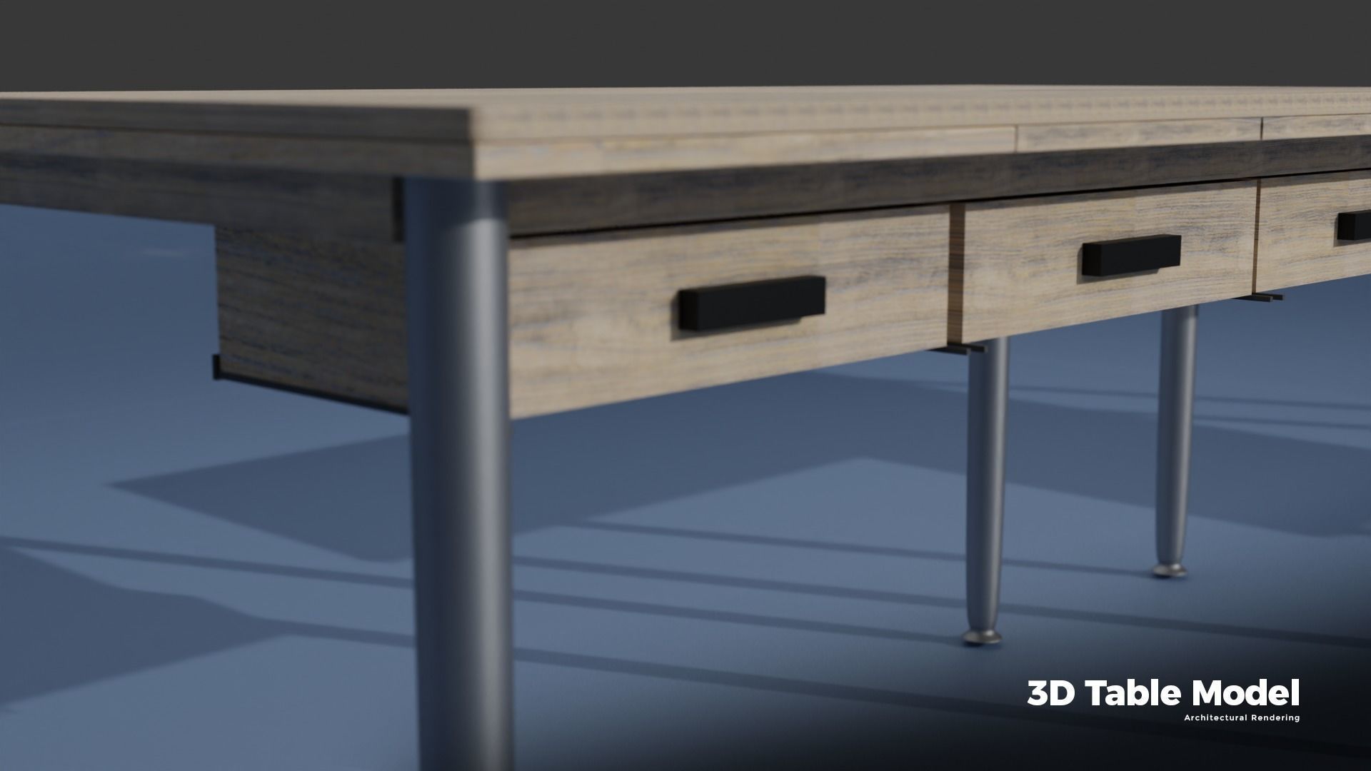 3D Table Model Drawer Rig Included 3D model rigged | CGTrader