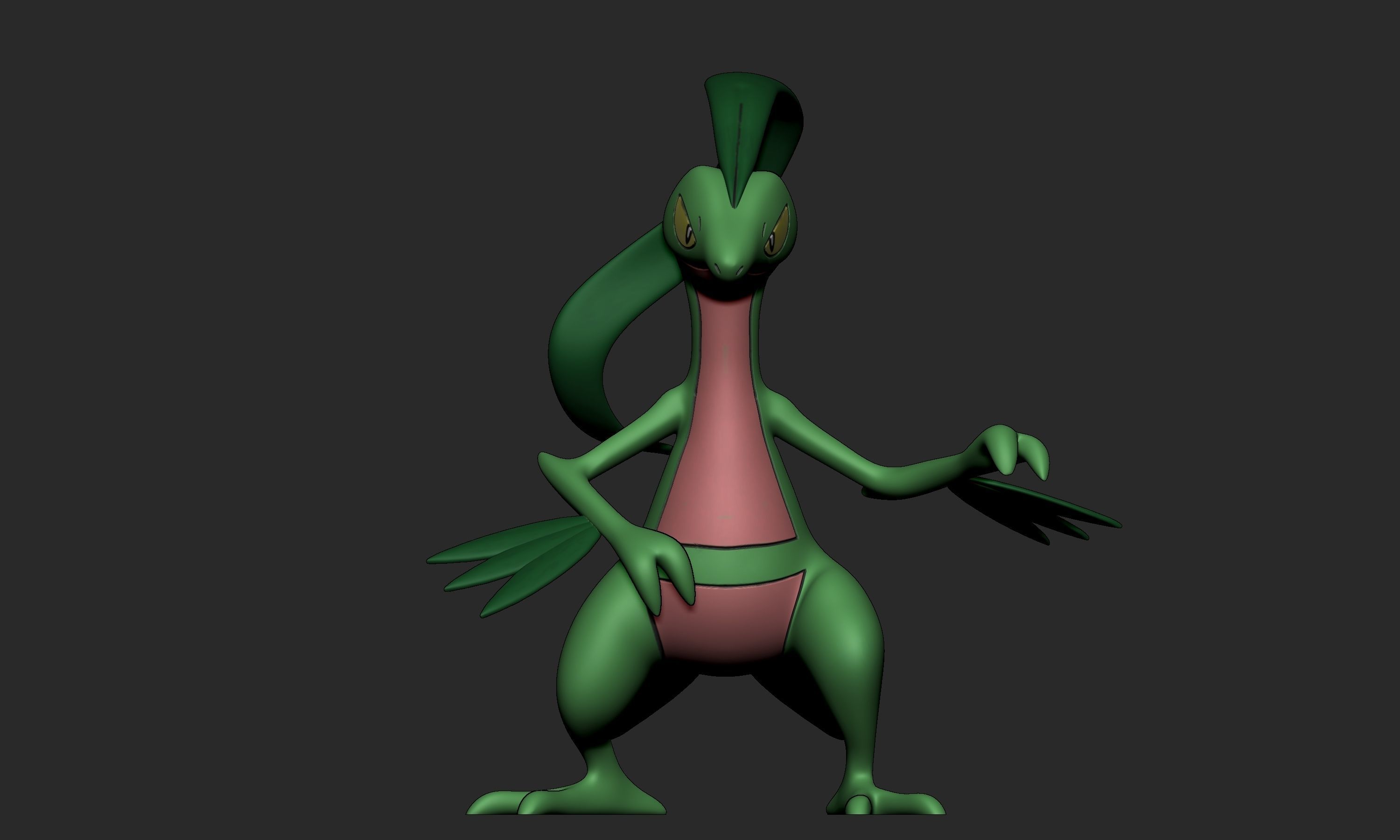 Pokemon - Grovyle with 2 poses 3D model 3D printable | CGTrader