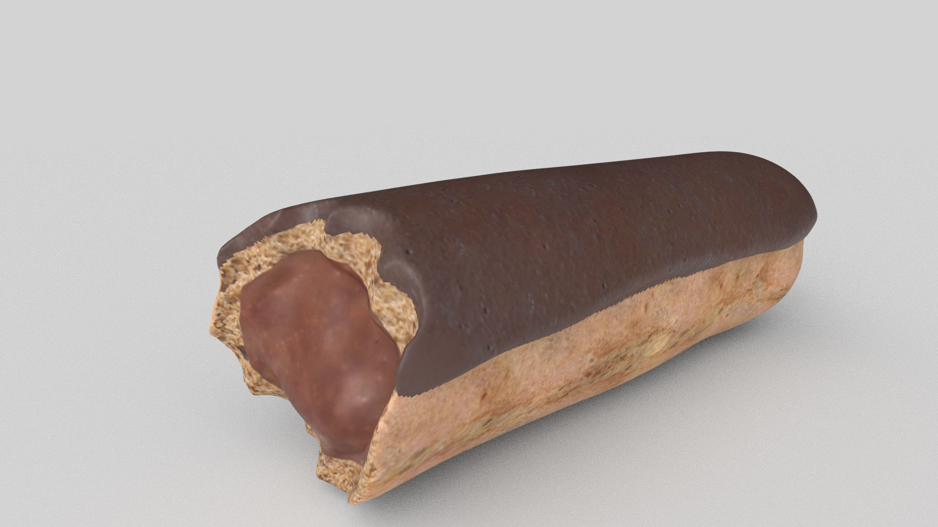 Chocolate eclair and whipped cream free 3D model | CGTrader