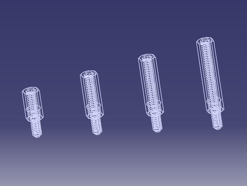 M6 Hexagonal Stud Male-Female Connector 3D model 3D printable | CGTrader
