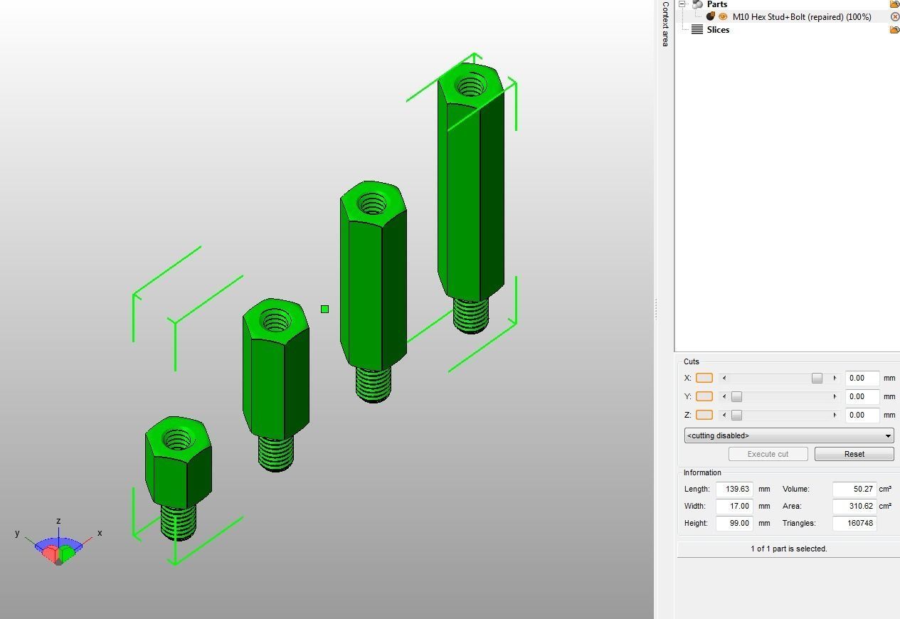 10 Hexagonal Stud Male-Female Connector 3D model 3D printable | CGTrader