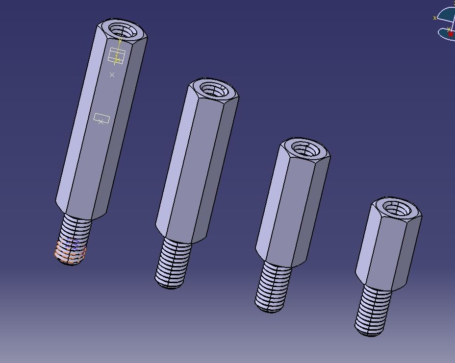 M14 Hexagonal Stud Male-Female Connector 3D model 3D printable | CGTrader