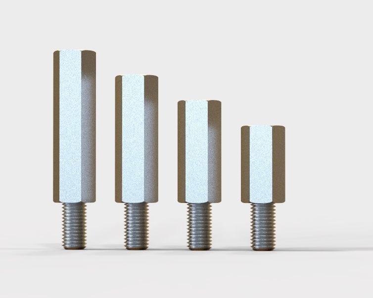 M20 Hexagonal Stud Male-Female Connector 3D model 3D printable | CGTrader