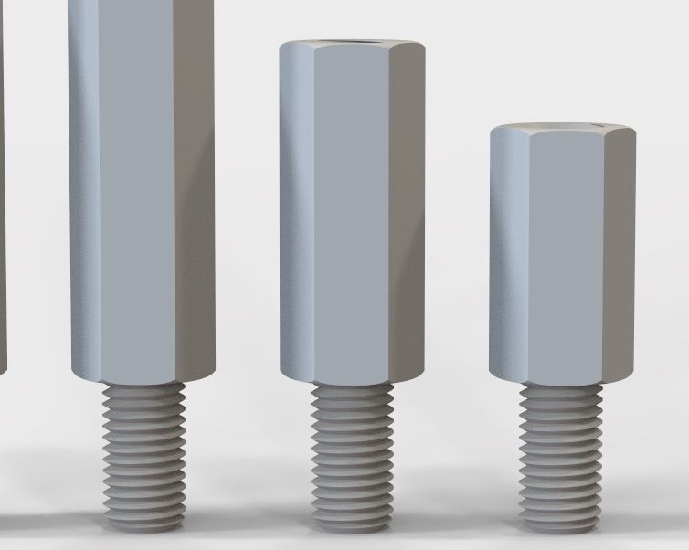 M20 Hexagonal Stud Male-Female Connector 3D model 3D printable | CGTrader